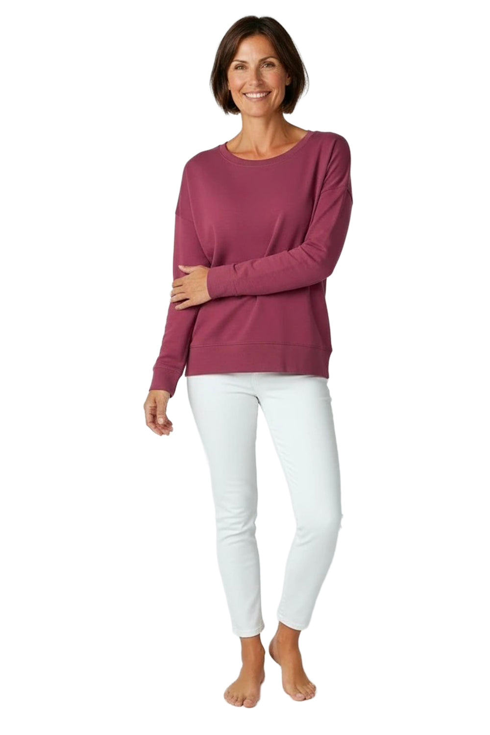 Softest Pima Cotton Laguna Relaxed Long Sleeve Pullover for Women ...